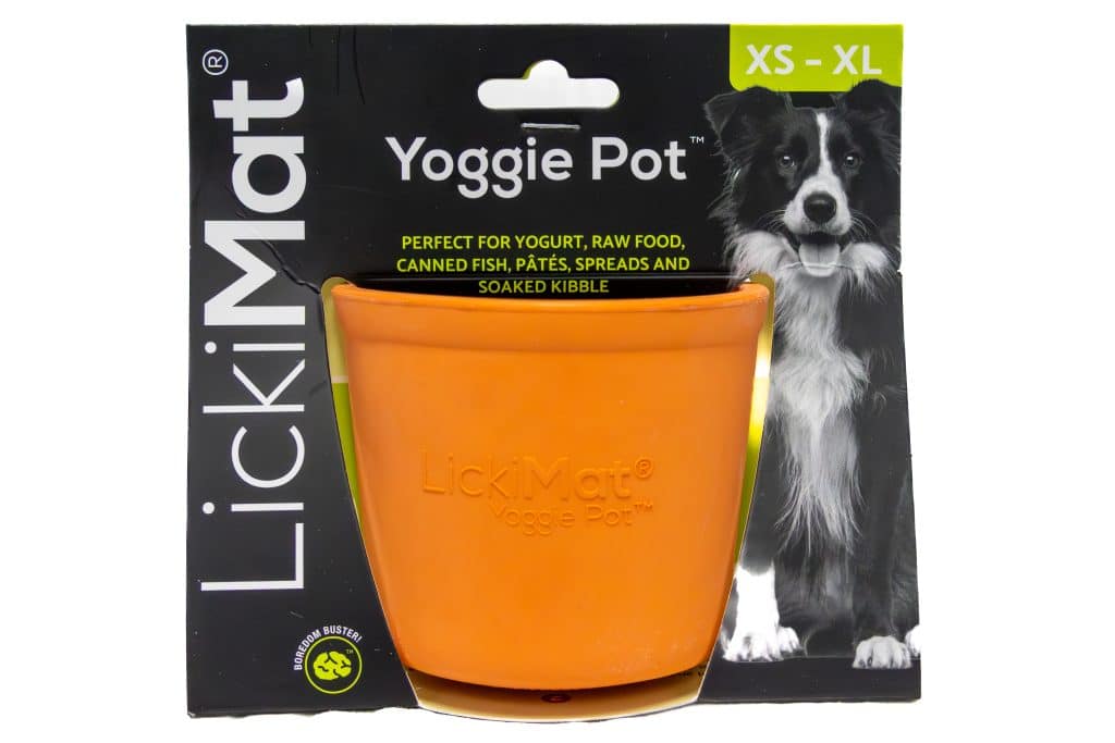 Lickimat Yoggie Pot - durable feeder to keep dogs entertained